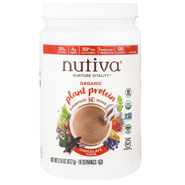 Nutiva Organic Plant Protein Chocolate Flavor - 1Source