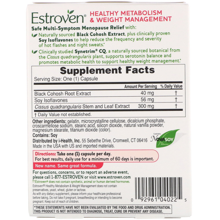 Estroven Menopause Relief Weight Management - 1Source