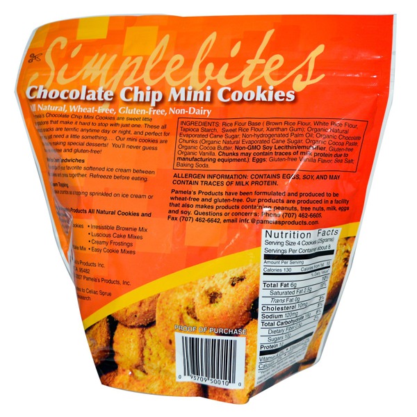 Pamela'S Products Simplebites Chocolate Chip Mini Cookies - 1Source