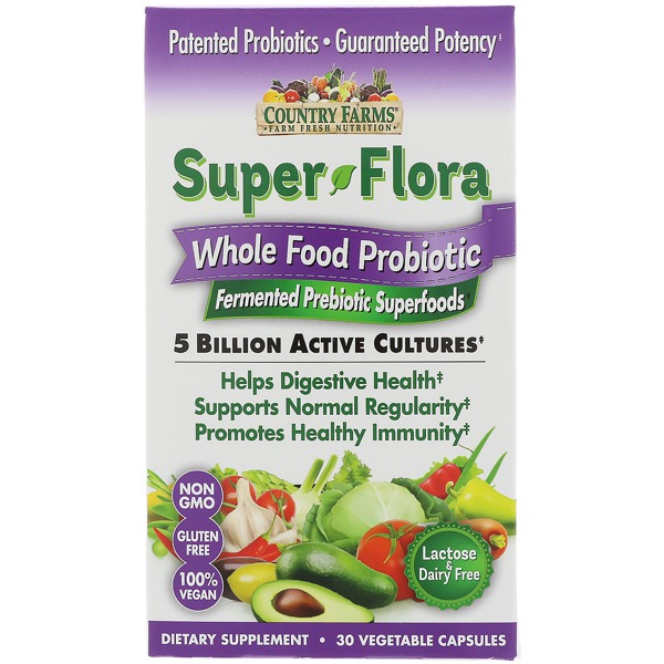 Country Farms Super Flora Whole Food Probiotic Fermented Prebiotic ...
