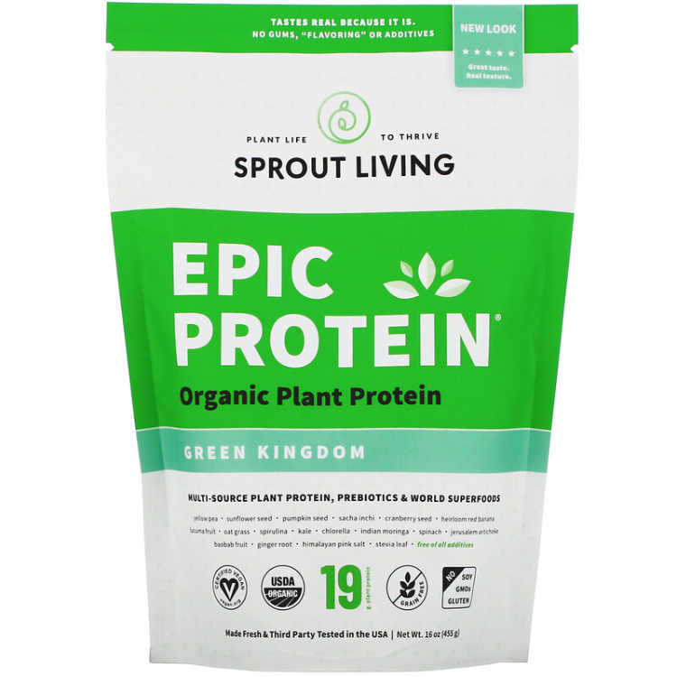 Sprout Living Epic Plant-Based Protein Green Kingdom - 1Source