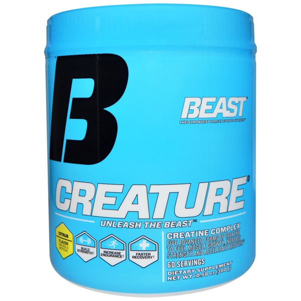 Beast Sports Nutrition, Creature Powder, Citrus Flavor, 10.58 Oz (300 G ...