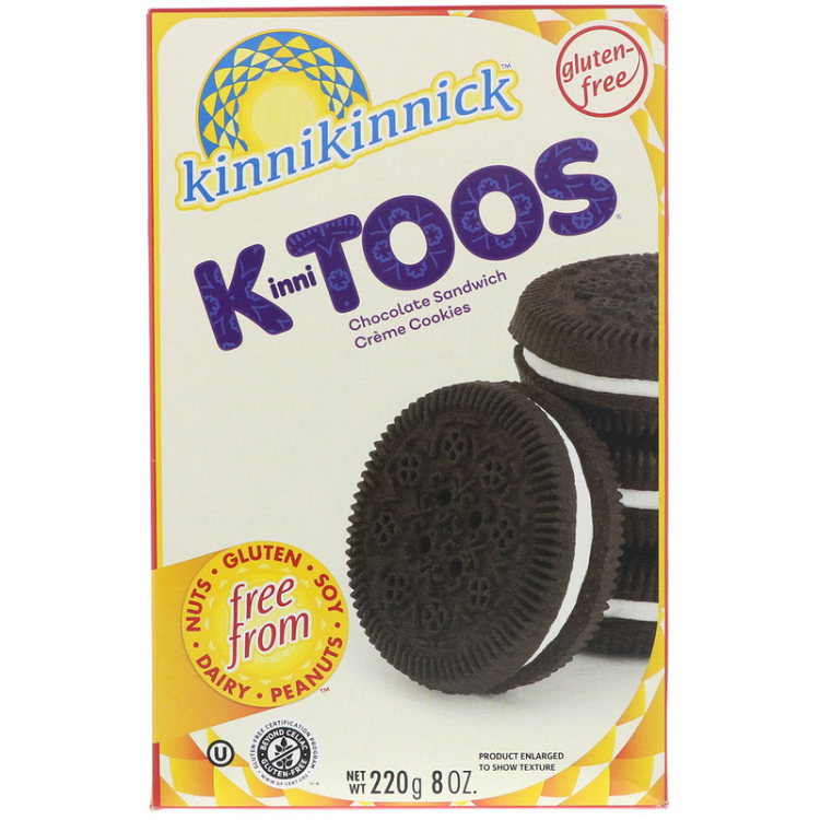Kinnikinnick Foods Kinnitoos Chocolate Sandwich Cream Cookies - 1Source