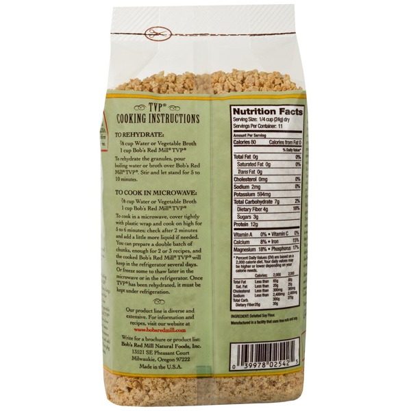 Bob'S Red Mill Tvp Textured Vegetable Protein - 1Source