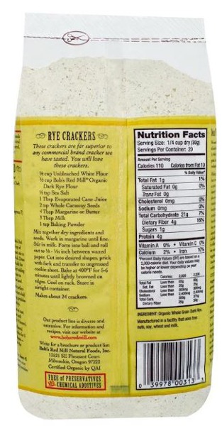 Bob'S Red Mill Organic Dark Rye Flour - 1Source