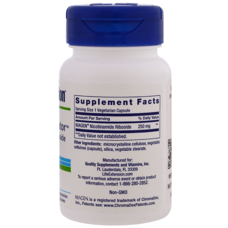 Life Extension NAD + Cell Regenerator Nicotinamide Riboside 250 Mg ...