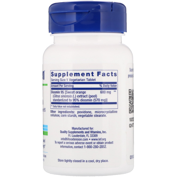 Life Extension European Leg Solution Featuring Certified Diosmin 95 600 ...