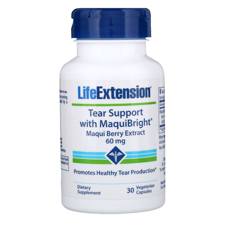 Life Extension Tear Support With Maquibright Maqui Berry Extract 60 Mg ...