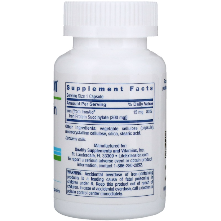 Life Extension Iron Protein Plus 300 Mg - 1Source