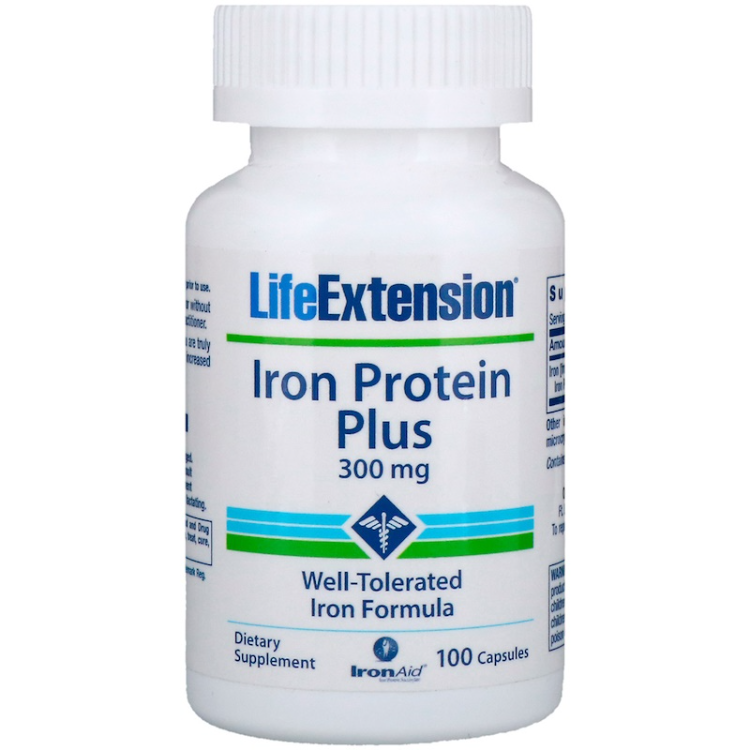 Life Extension Iron Protein Plus 300 Mg - 1Source