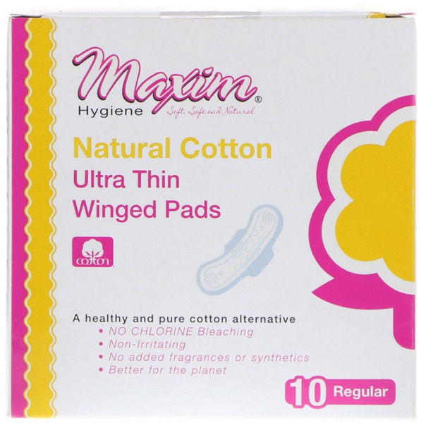 Maxim Hygiene Products Ultra Thin Winged Pads Regular - 1Source
