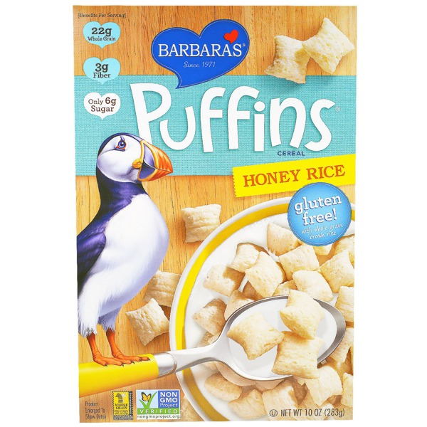 Barbara'S Bakery Puffins Cereal Honey Rice - 1Source