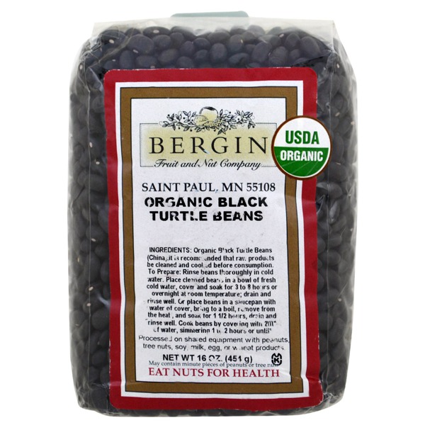 Bergin Fruit And Nut Company Organic Black Turtle Beans - 1Source