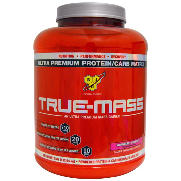 BSN True-Mass Ultra Premium Protein/Carb Matrix Strawberry Milk Shake ...