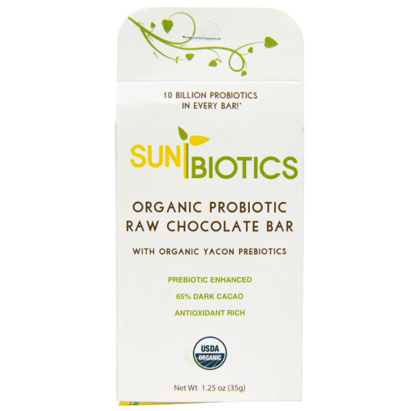 Sunbiotics Organic Probiotic Raw Chocolate Bar - 1Source