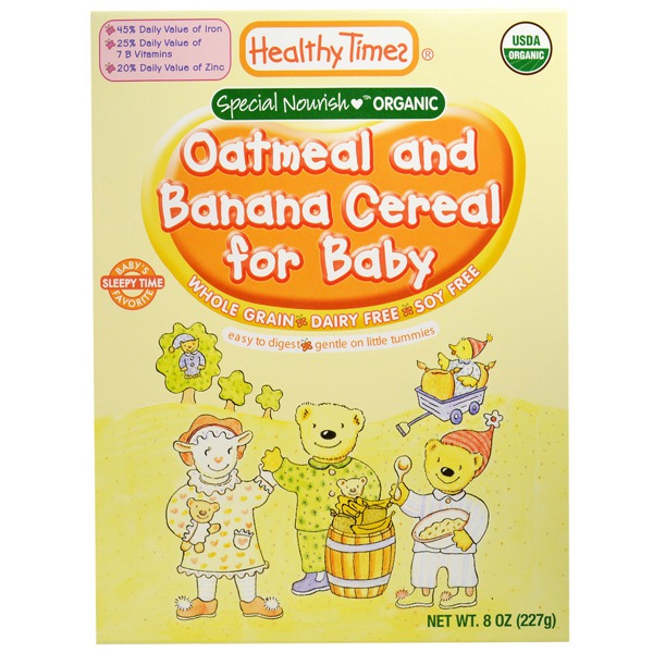Healthy Times Organic Cereal For Baby Oatmeal And Banana - 1Source