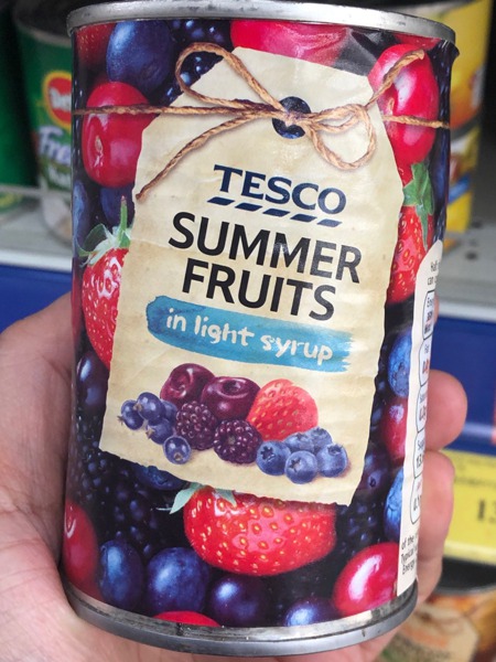 Tesco Summer Fruit In Light Syrup Tesco 夏日水果 - 1Source