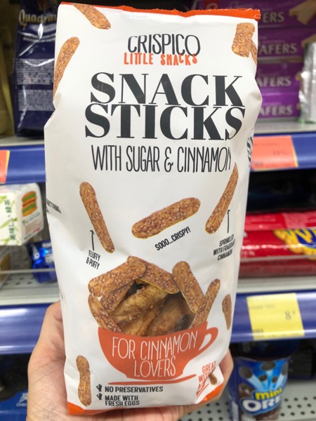 Crispico Snack Sticks With Sugar & Cinnamon Crispico 肉桂甜脆棒 - 1Source