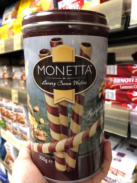 Monetta Luxury Cream Wafers Chocolate - 1Source