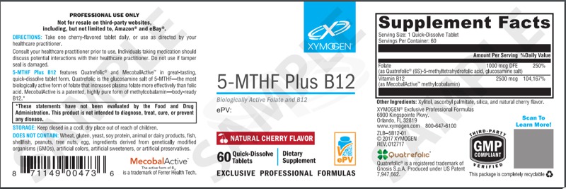 Xymogen 5-MTHF Plus B12 - 1Source