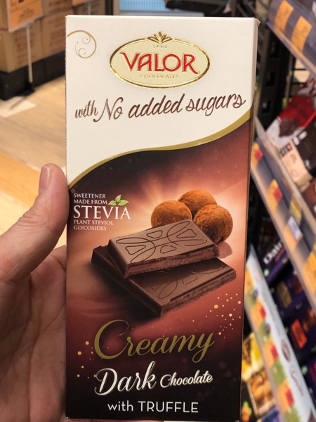 Valor Dark Chocolate With Truffle Creamy No Sugar Added - 1Source