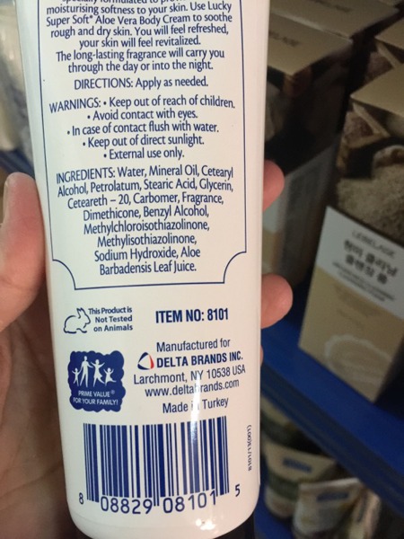 Lucky Body Cream Aloe Vera - 1Source