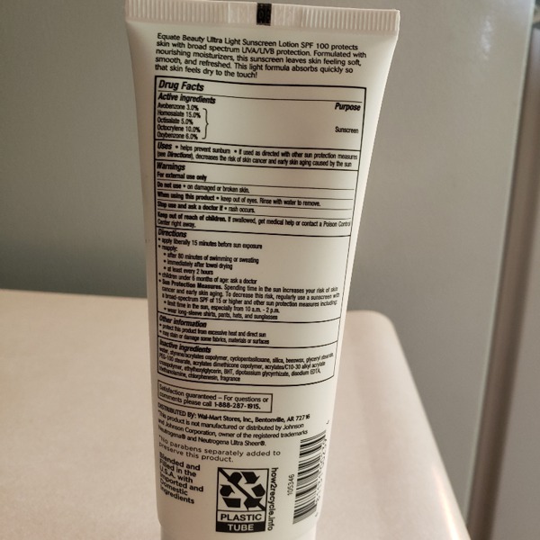 Equate Beauty Ultra Light Sunscreen Lotion SPF 100 - 1Source