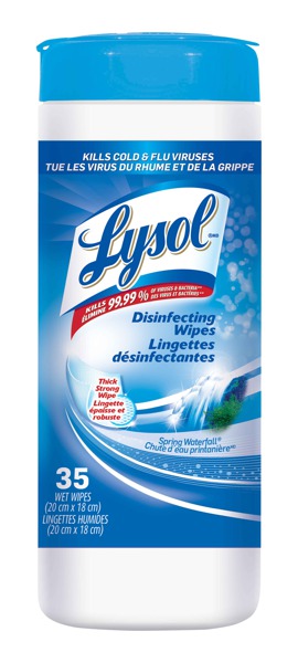 Lysol® Disinfecting Wipes Spring Waterfall - 1Source