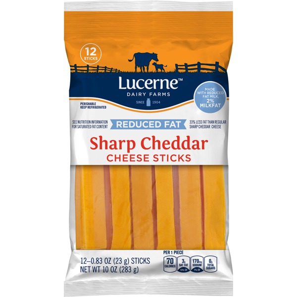 Lucerne Dairy Farms SHARP CHEDDAR CHEESE STICKS - 1Source