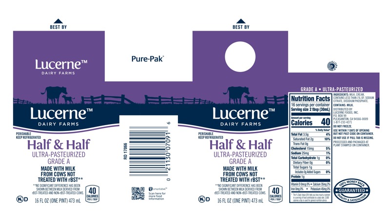 Ultra-Pasteurized Half & Half - 1Source