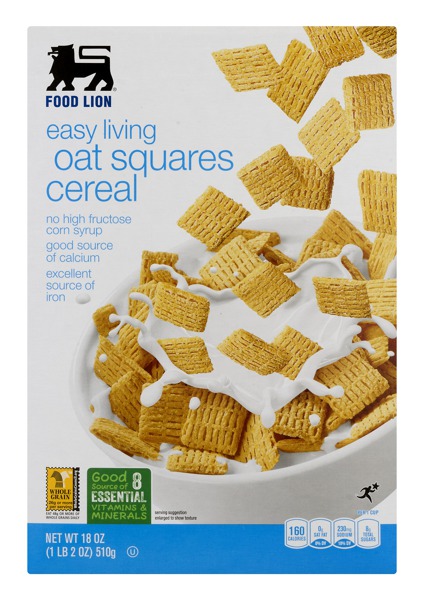 Food Lion Oat Squares Cereal - 1Source
