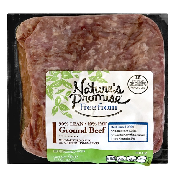 Nature'S Promise 90% Lean 10% Fat Ground Beef - 1Source