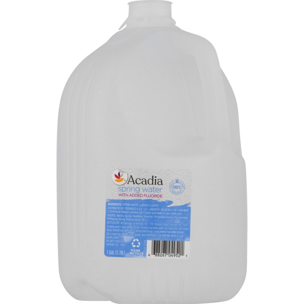 Acadia Spring Water With Added Fluoride Jug - 1Source