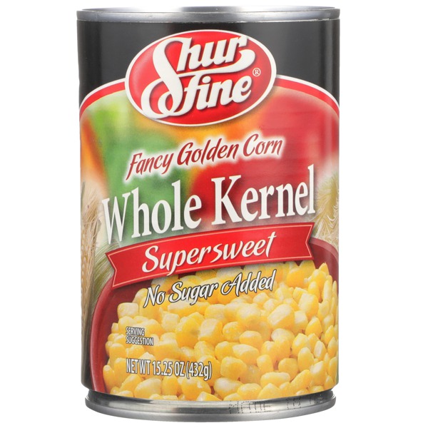 Shurfine SUPER SWEET WHOLE KERNEL FANCY GOLDEN CORN - 1Source