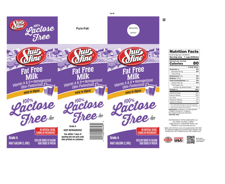 Shurfine 100% Lactose Fat Free Milk - 1Source