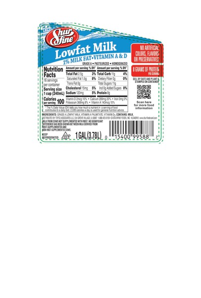 Shurfine 1% Lowfat Milk - 1Source