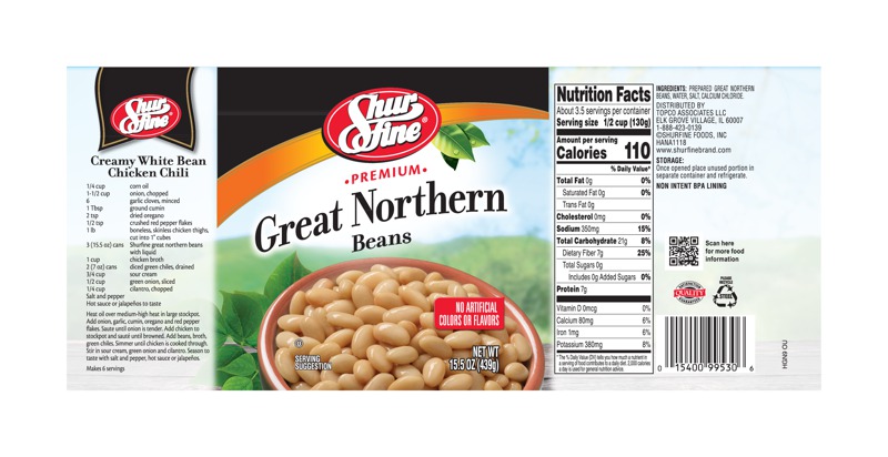 Shurfine Premium Great Northern Beans - 1Source