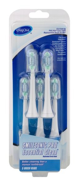 Careone Smilesonic Pro Replacement Brush Heads Essential Clean - 1Source