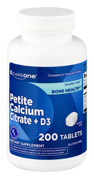 Careone Petite Calcium Citrate + D3 Tablets Bone Health - 1Source