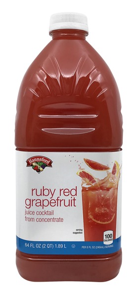 Hannaford Ruby Red Grapefruit Juice Cocktail - 1Source