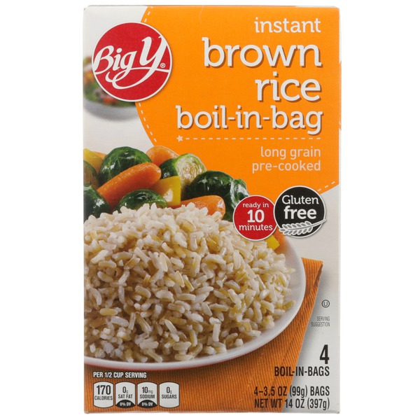 Big Y INSTANT LONG GRAIN PRE-COOKED BROWN RICE BOIL-IN-BAG - 1Source