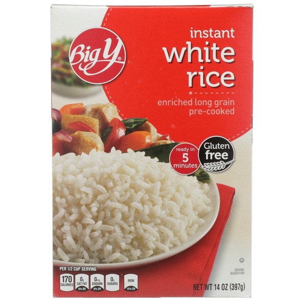 Big Y ENRICHED LONG GRAIN PRE-COOKED INSTANT WHITE RICE - 1Source