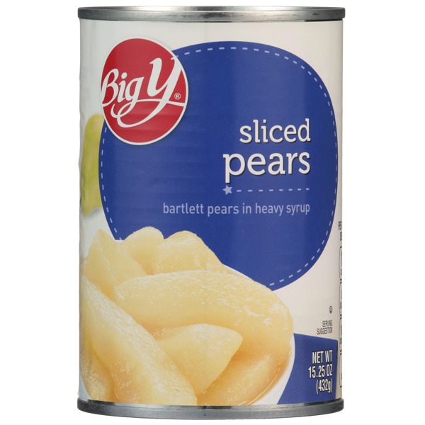 Big Y SLICED BARTLETT PEARS IN HEAVY SYRUP - 1Source