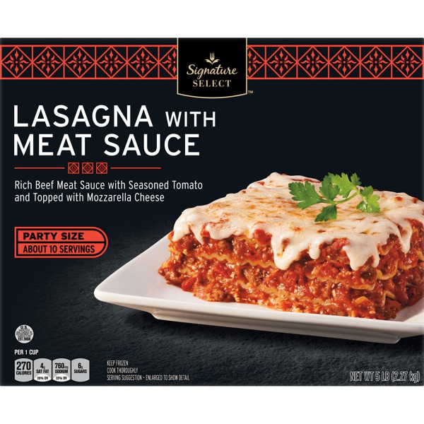 Signature Select Lasagna With Meat Sauce - 1Source