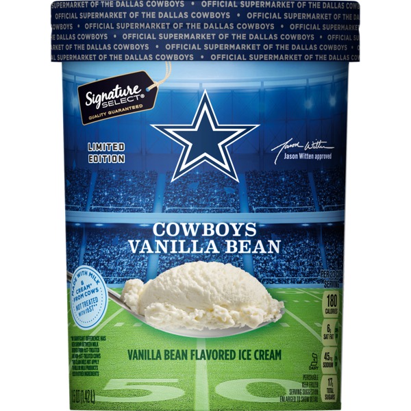 Signature Select COWBOYS VANILLA BEAN FLAVORED ICE CREAM - 1Source Signature Select COWBOYS VANILLA BEAN FLAVORED ICE CREAM - 1Source