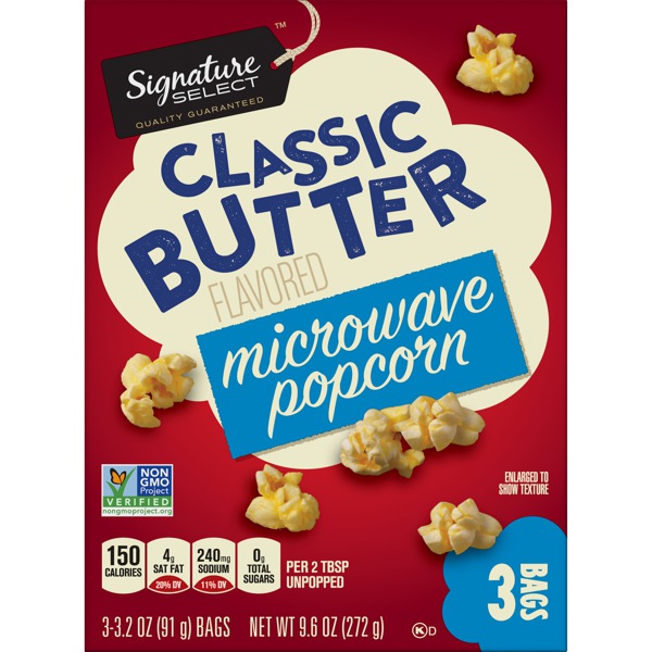 Signature Select Classic Butter MICROWAVE POPCORN - 1Source