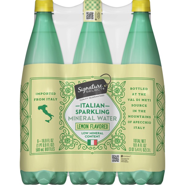 Signature Select Lemon Flavored Italian Sparkling Mineral Water - 1Source
