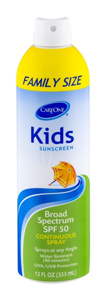 Careone Kids Sunscreen Broad Spectrum SPF 50 Continuous Spray Family ...