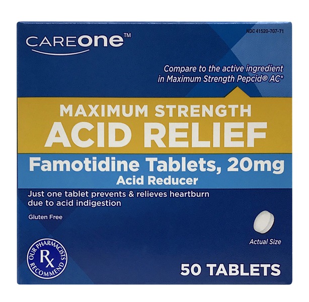Careone Maximum Strength Acid Relief Famotidine 20Mg Tablets - 1Source