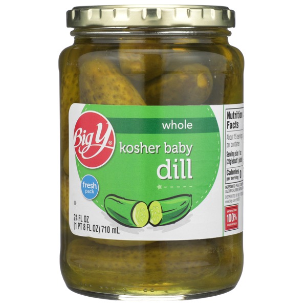 Big Y WHOLE KOSHER BABY DILL PICKLES - 1Source